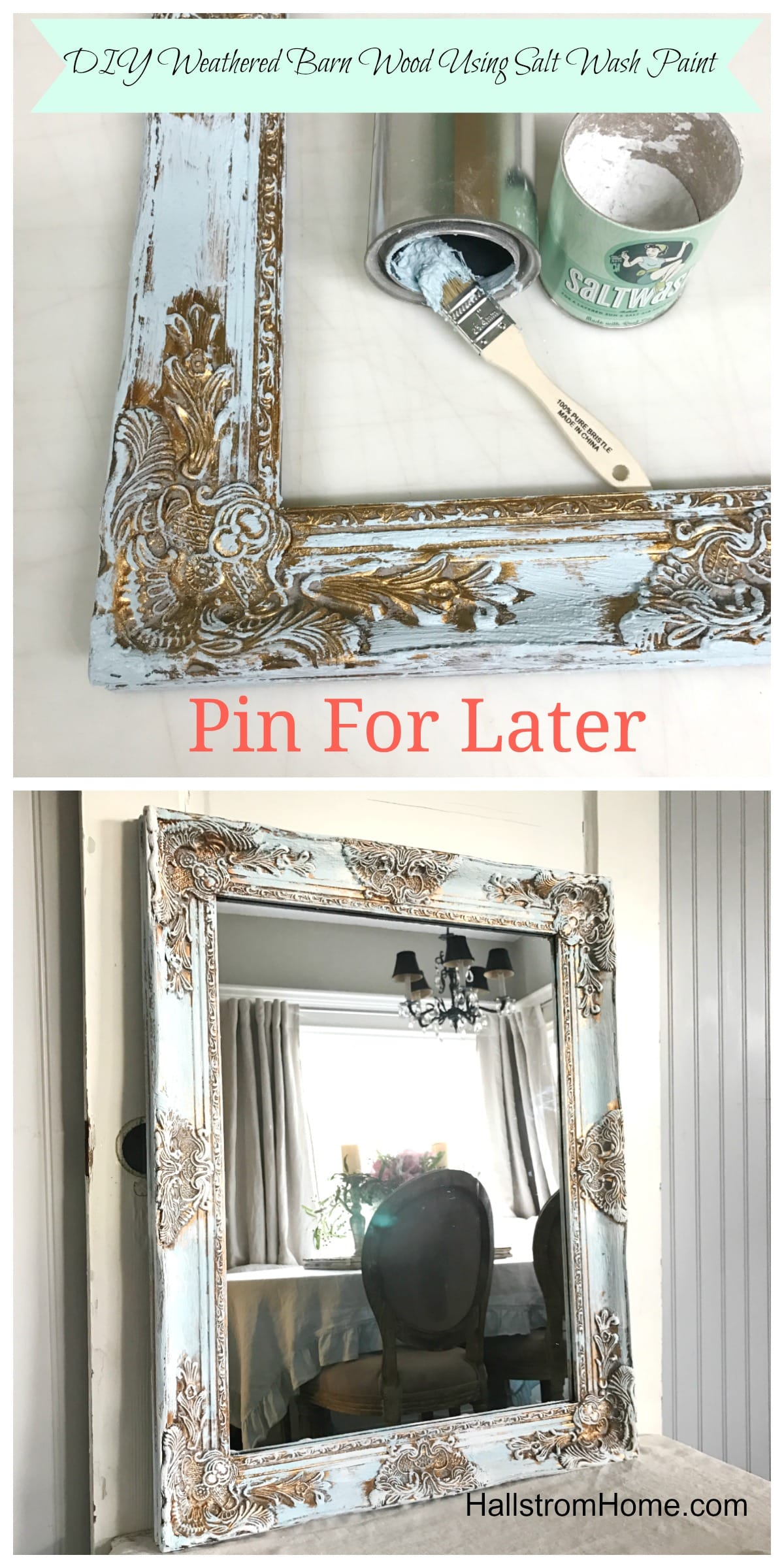 DIY Weathered Barn Wood Using Salt Wash Paint – Hallstrom Home